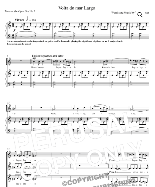 Volta Do Mar Largo– Musical Resources