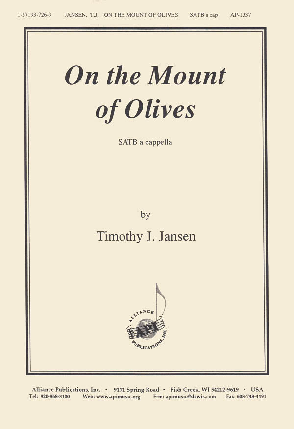 On the Mount of Olives– Musical Resources