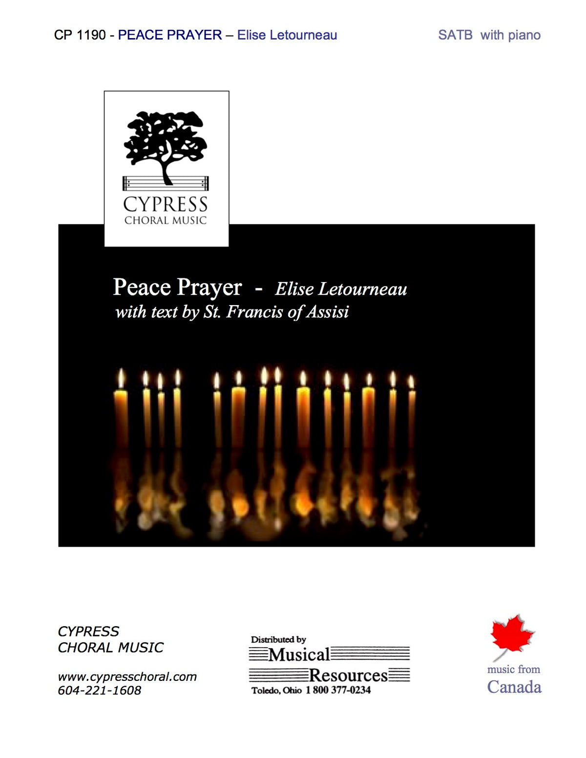 Peace Prayer– Musical Resources