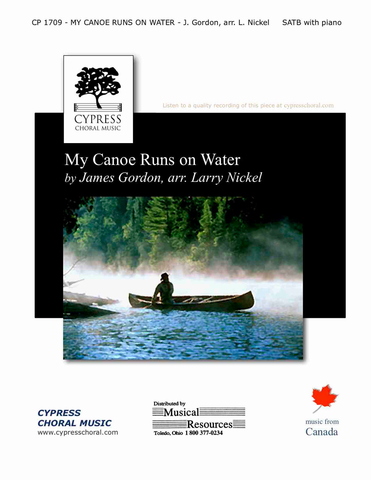 My Canoe Runs on Water– Musical Resources