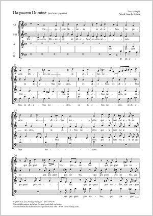 Da pacem Domine– Musical Resources