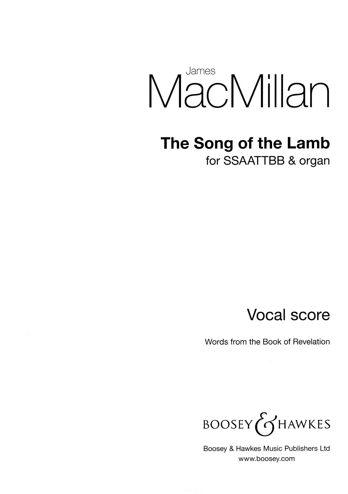 The Song of the Lamb– Musical Resources