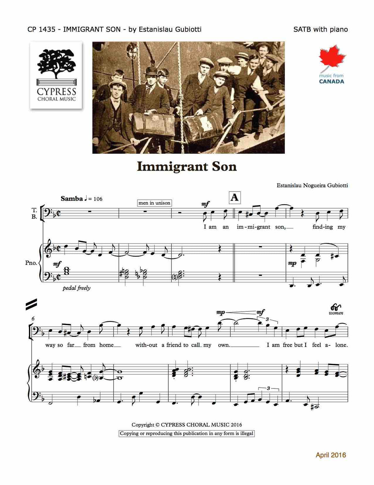 Immigrant Son– Musical Resources