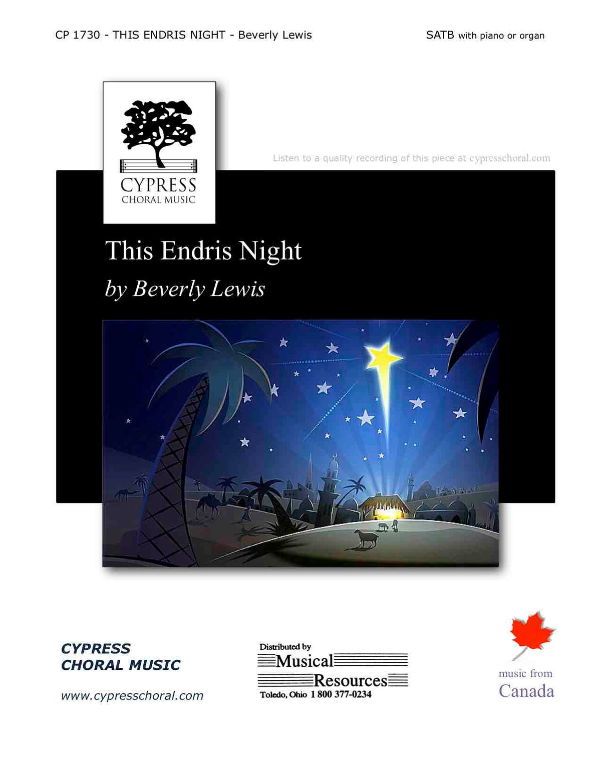 This Endris Night– Musical Resources