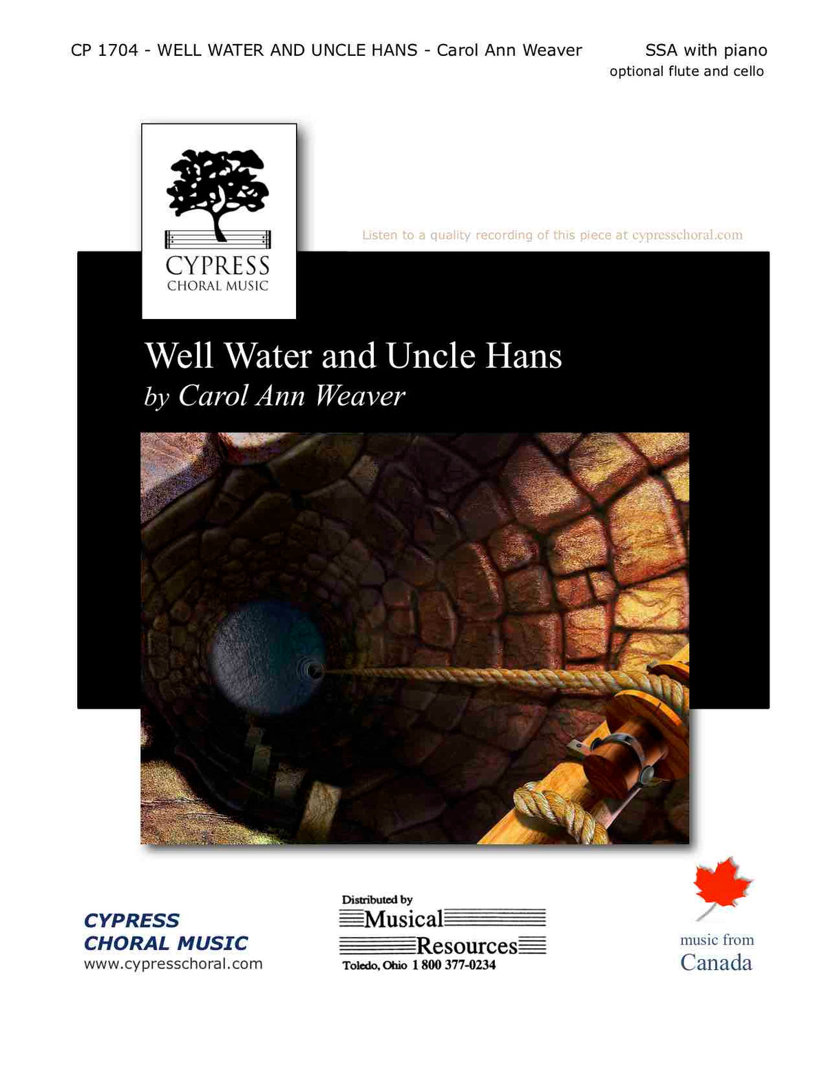 Well Water and Uncle Hans– Musical Resources