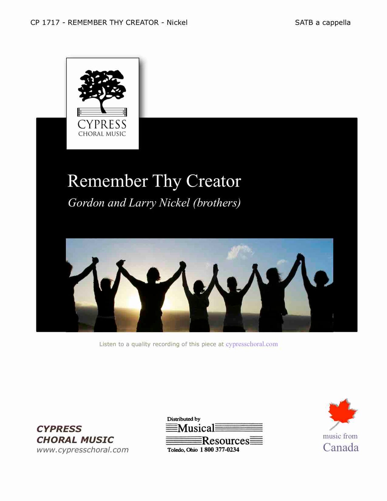Remember Thy Creator– Musical Resources