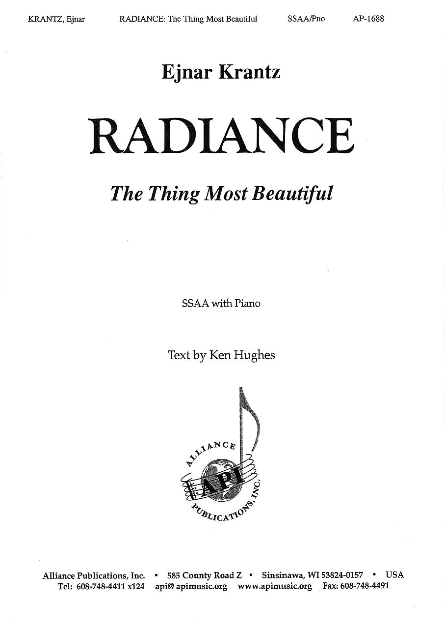 Radiance: The Thing Most Beautiful– Musical Resources