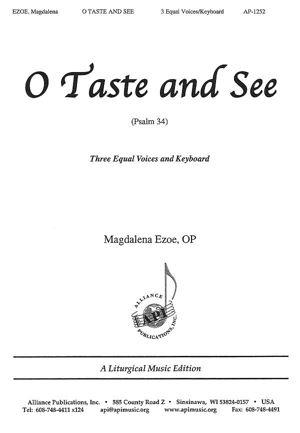 O Taste and See (Psalm 33)– Musical Resources