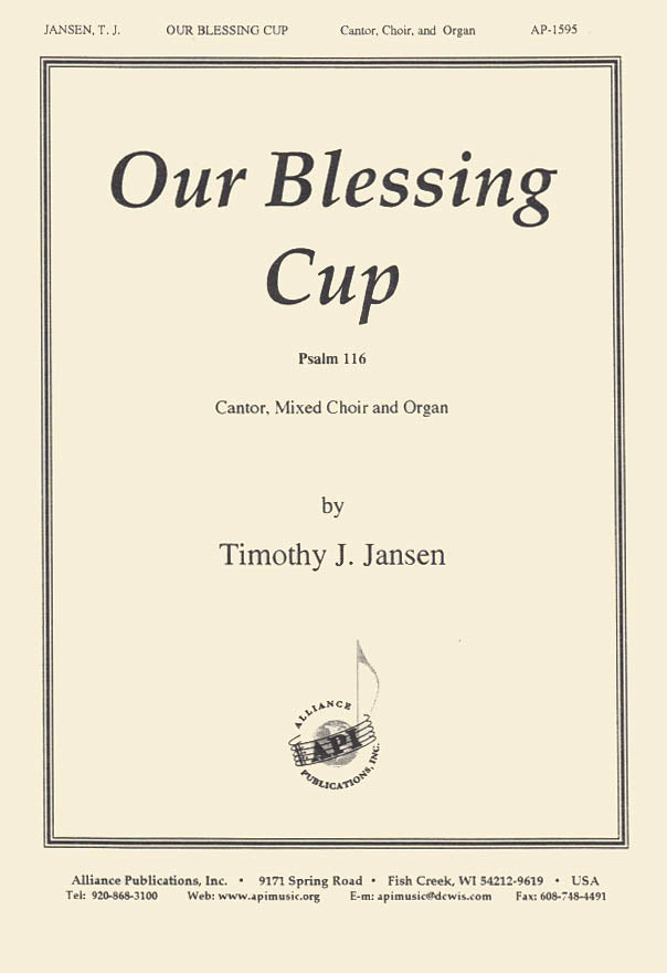 Our Blessing Cup– Musical Resources