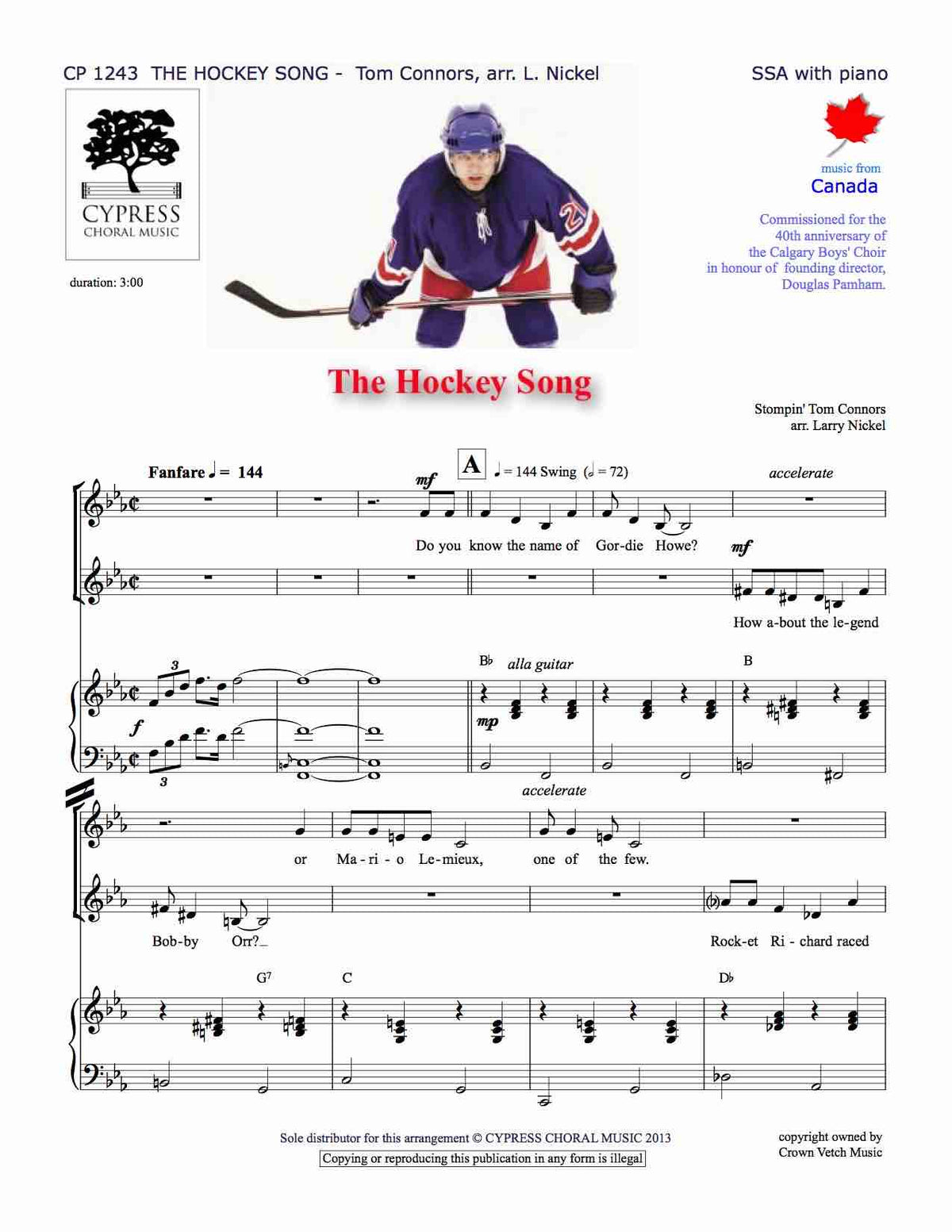 The Hockey Song– Musical Resources