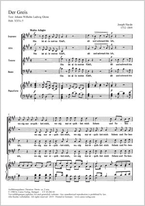 Der Greis– Musical Resources