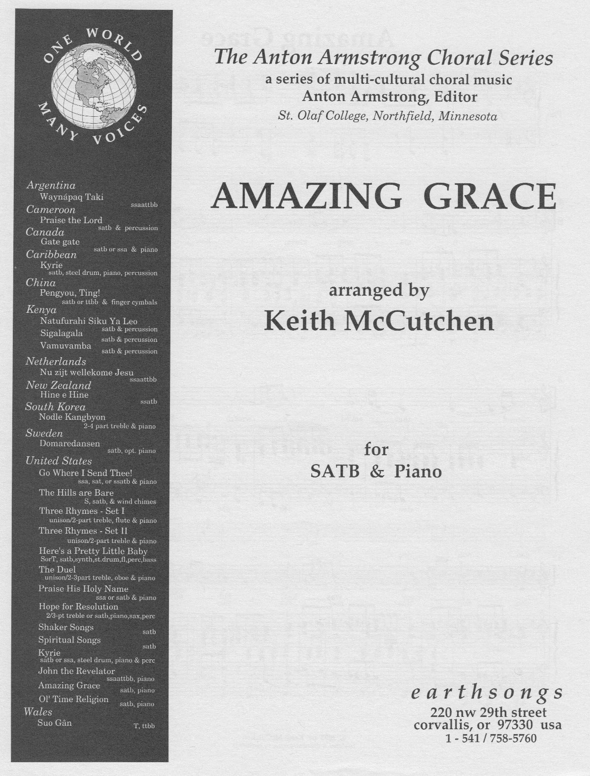 Amazing Grace– Musical Resources